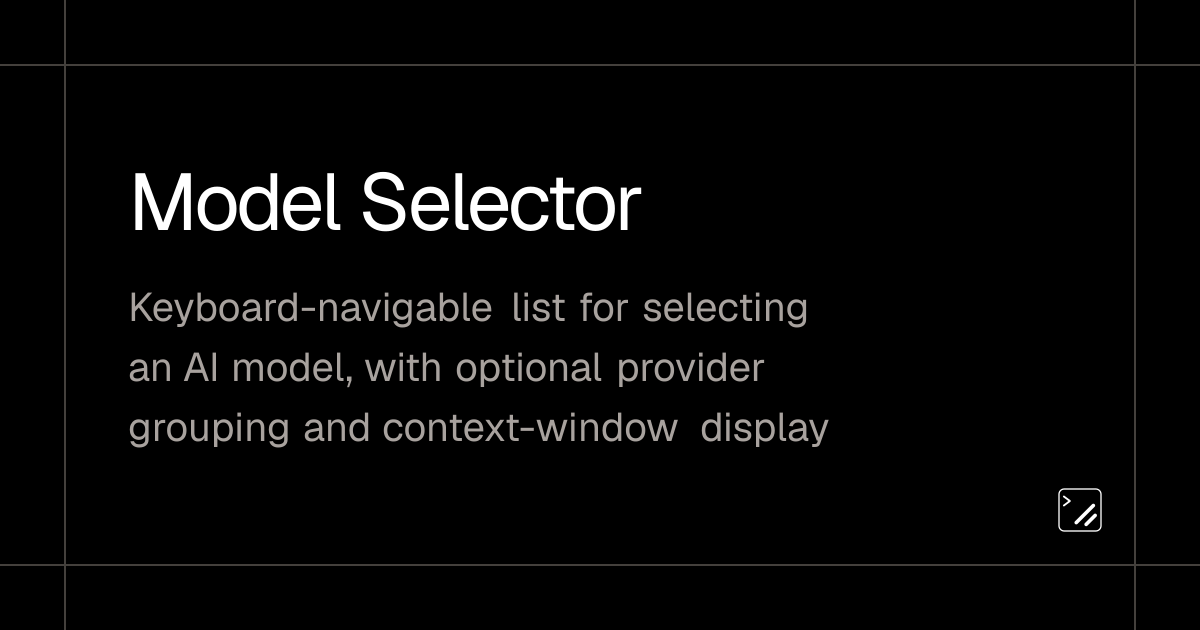 Model Selector | termcn